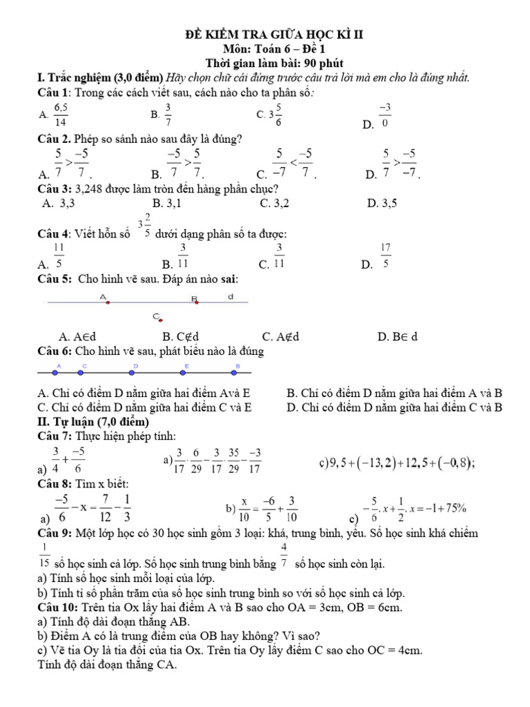GK2 Toan6 2020 2021 | PDF