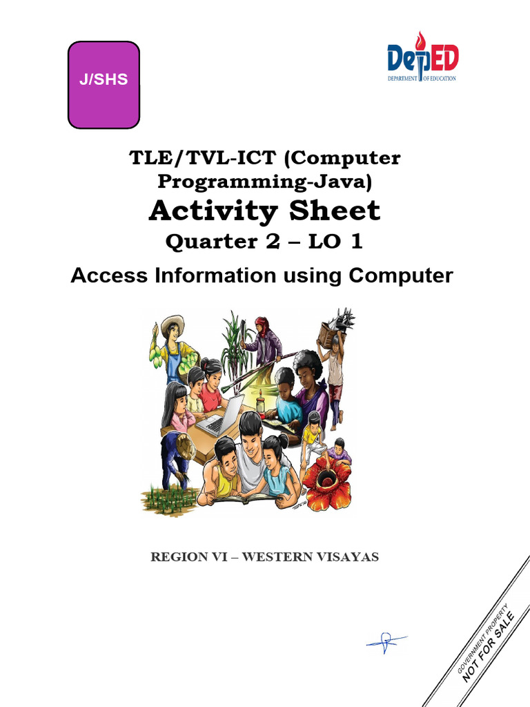 CHECKED FOR WEEK 1 Computer Programming Java - Grade 11 - 12 - Quarter ...