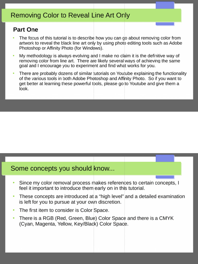 Color Removal Tutorial | PDF