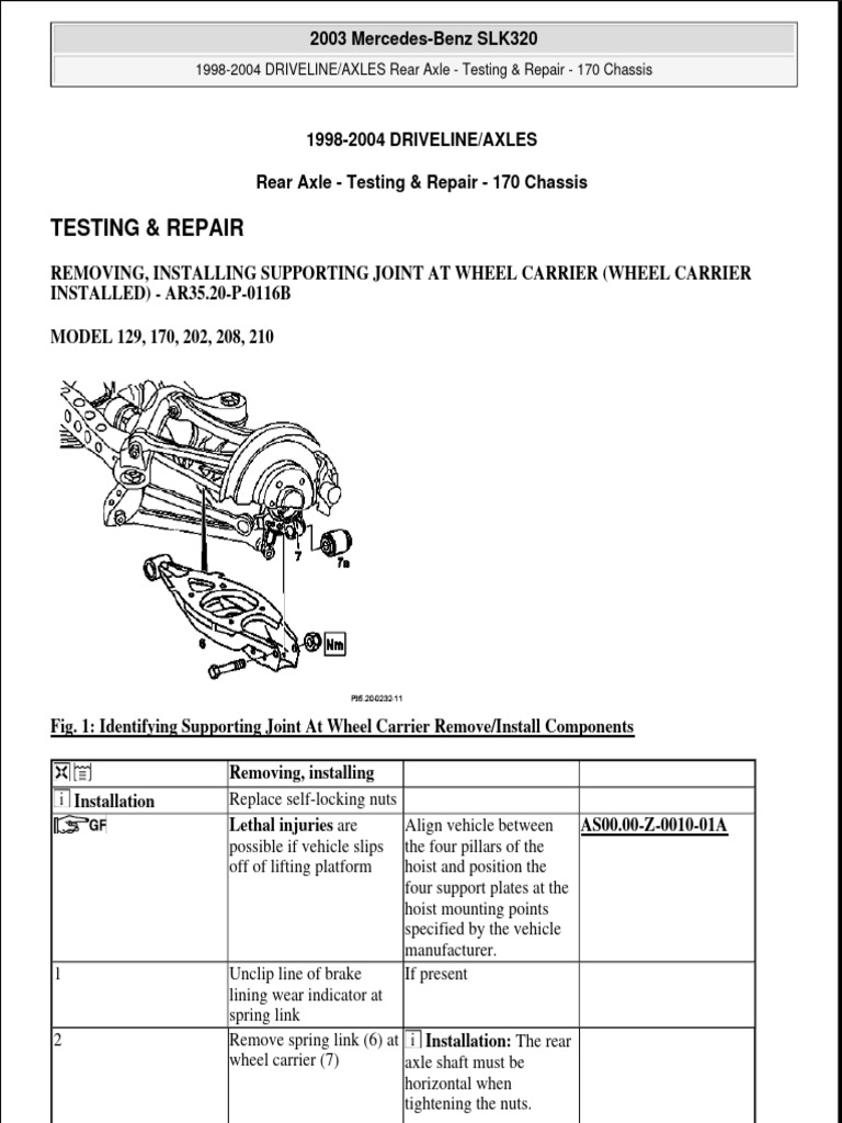 Rear Axle Repair 2 | PDF