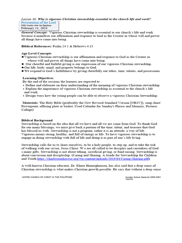 Youth Dop Lessons 36 40 | PDF | Tithe | God