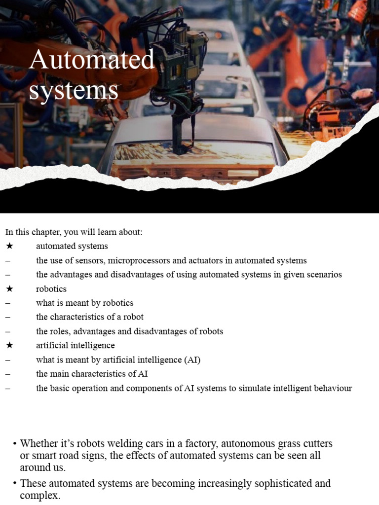 Automated and Emerging Technologies-Chapter 6 | PDF | Automation | Robot