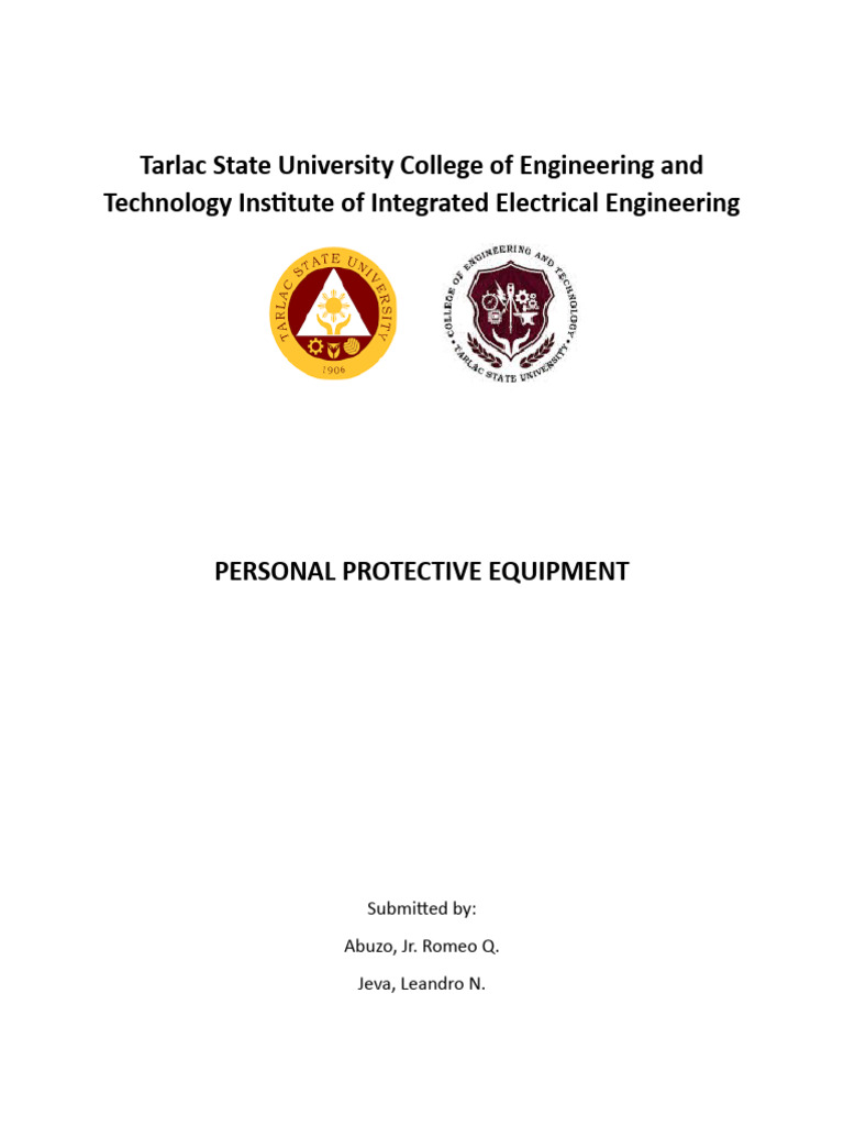 Written Report Ppe | PDF | Personal Protective Equipment | Occupational ...