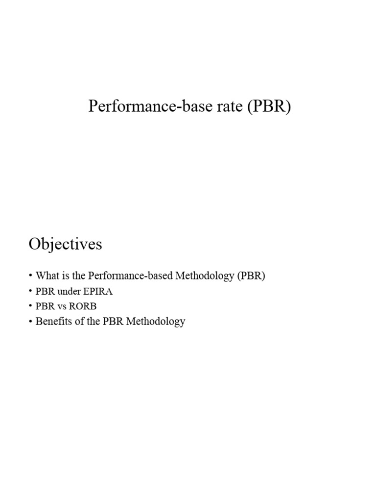 Performance-Base Rate (PBR) | PDF | Business | Business Economics