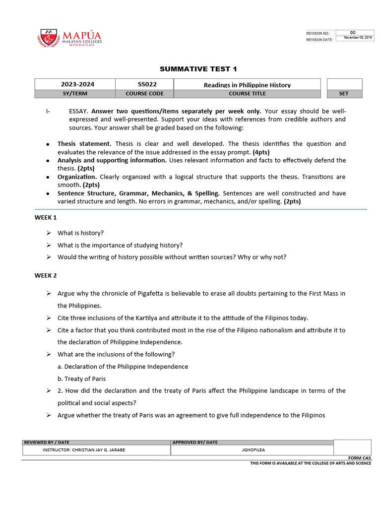 M1 SS022 Summative Assessment | PDF