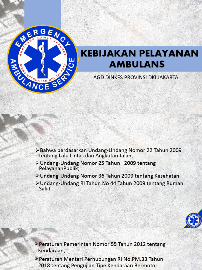 Edited Kebijakan Pelayanan Ambulans Background | PDF