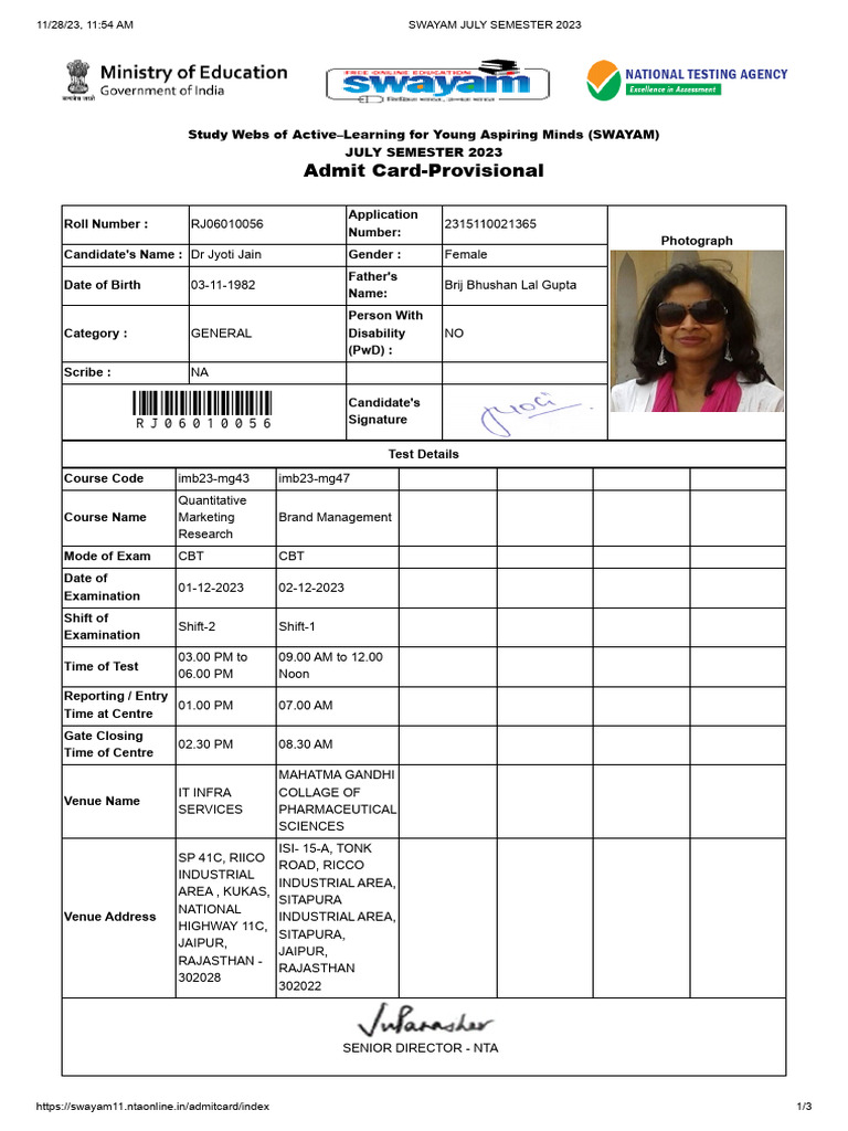 Swayam July Semester 2023 | PDF