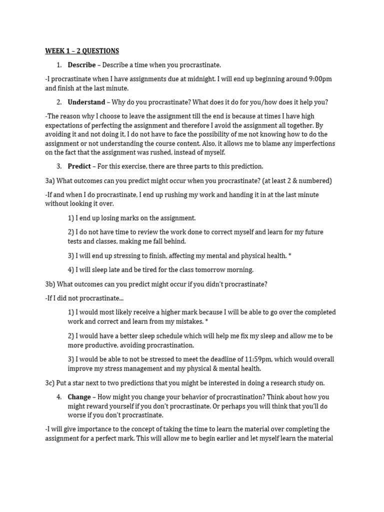 Understanding Procrastination and Its Effects | PDF | Thought ...