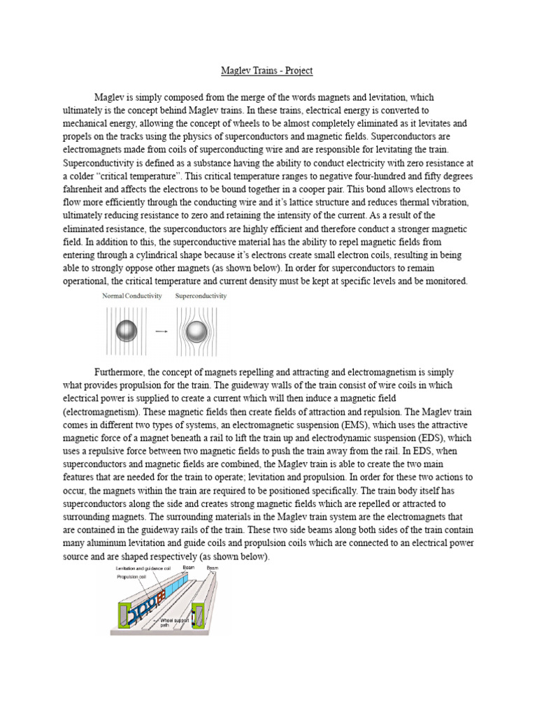 Veenu Badhan - Maglev Trains Project | PDF