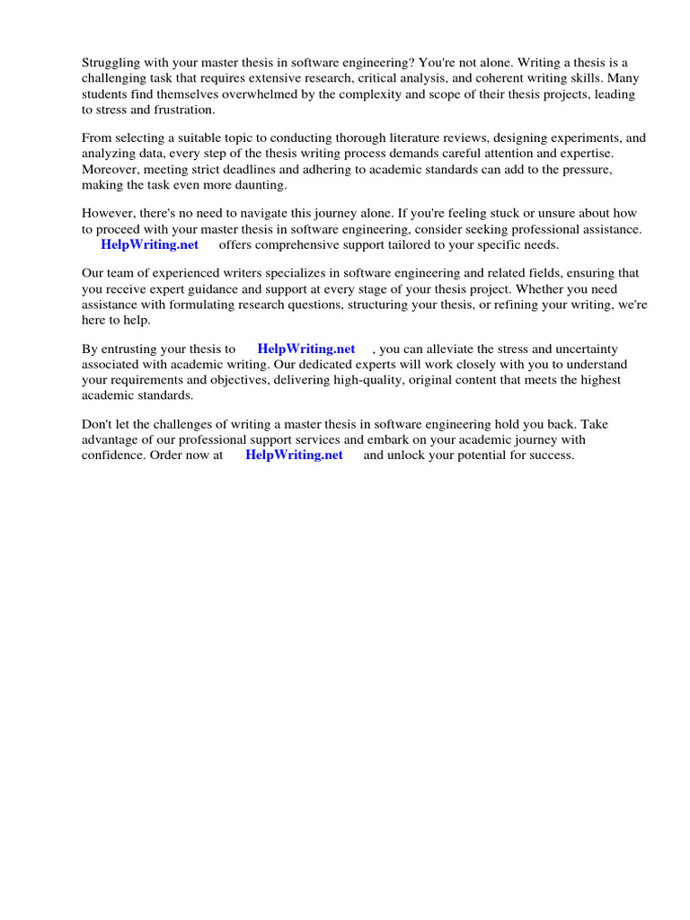 Master Thesis Software Engineering | Download Free PDF | Thesis | Mathematical Optimization