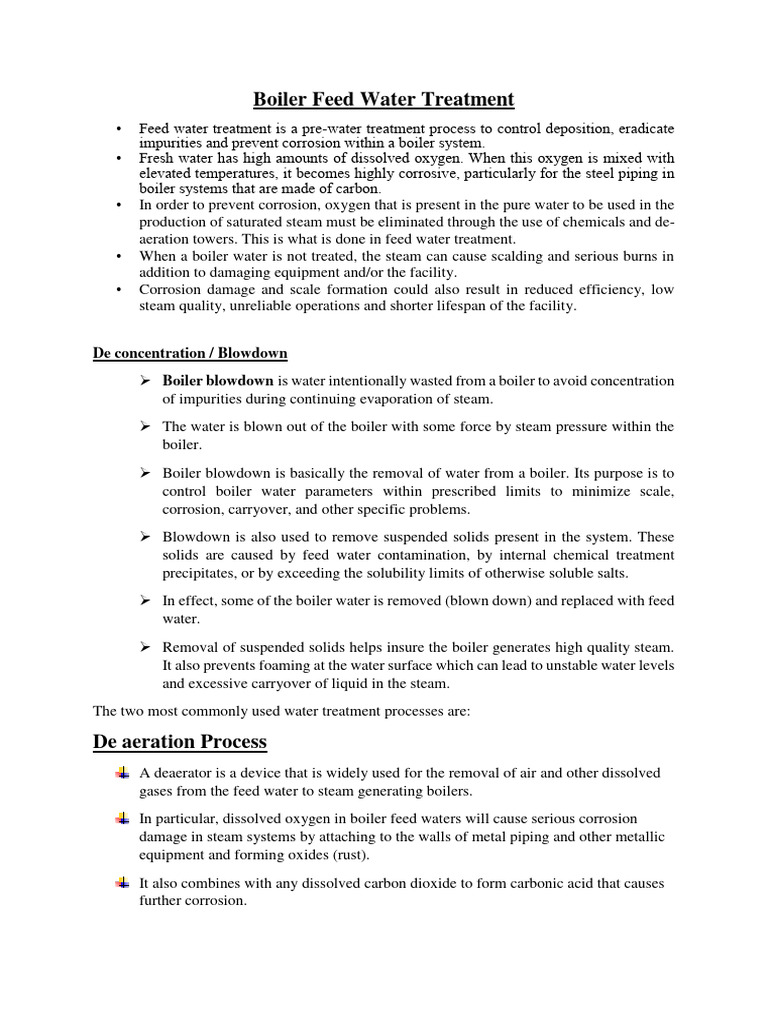 Boiler Feedwater Treatment | PDF | Applied And Interdisciplinary ...