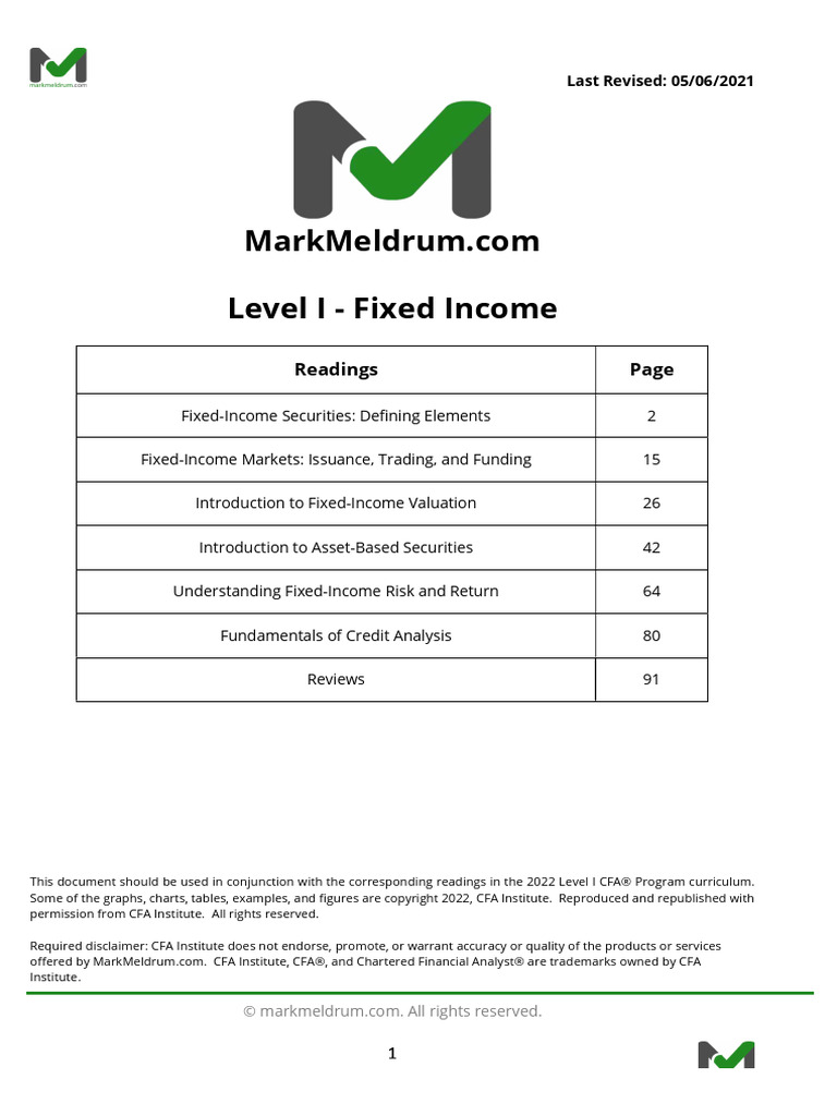 2022 LI FixedIncome | PDF | Bonds (Finance) | Debt