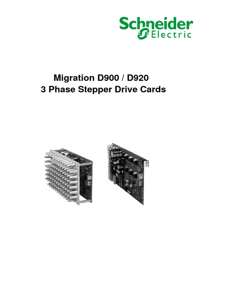 Migration D900 / D920 3 Phase Stepper Drive Cards | PDF | Amplifier ...