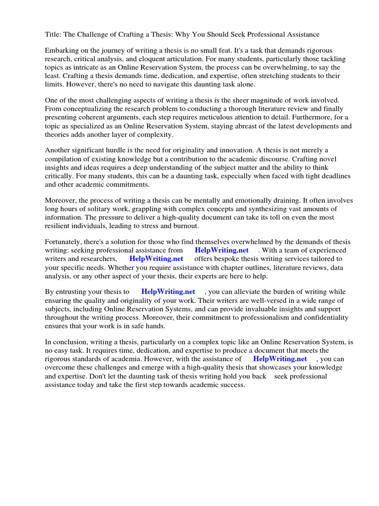 Online Reservation System Thesis Chapter 1 | PDF | Thesis | Databases