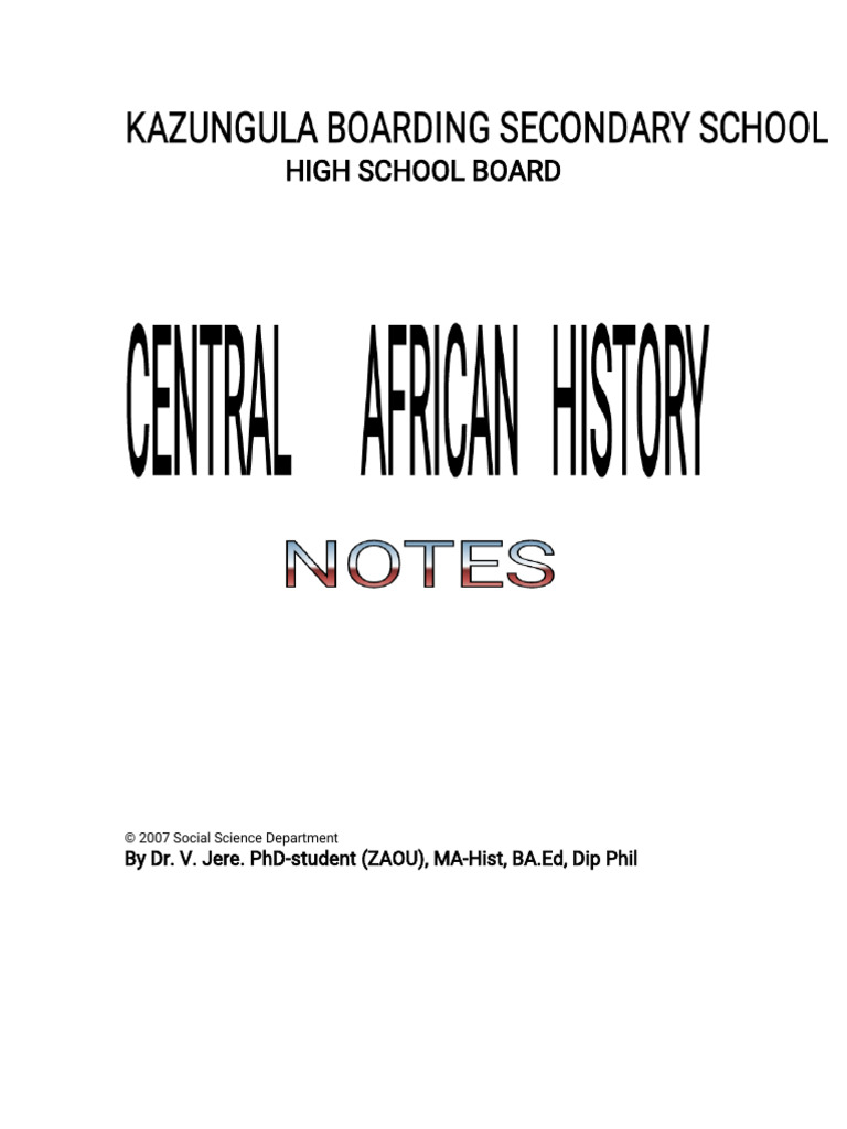 Central African History Guide | PDF
