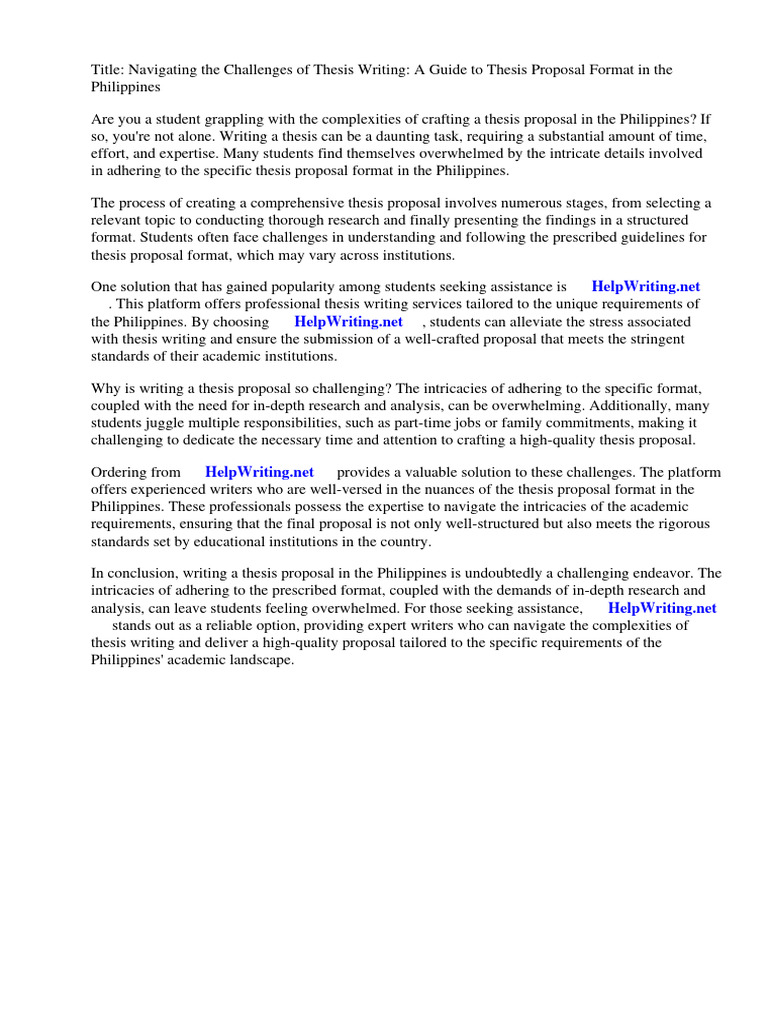 Thesis Proposal Format Philippines | PDF | Thesis | Matlab