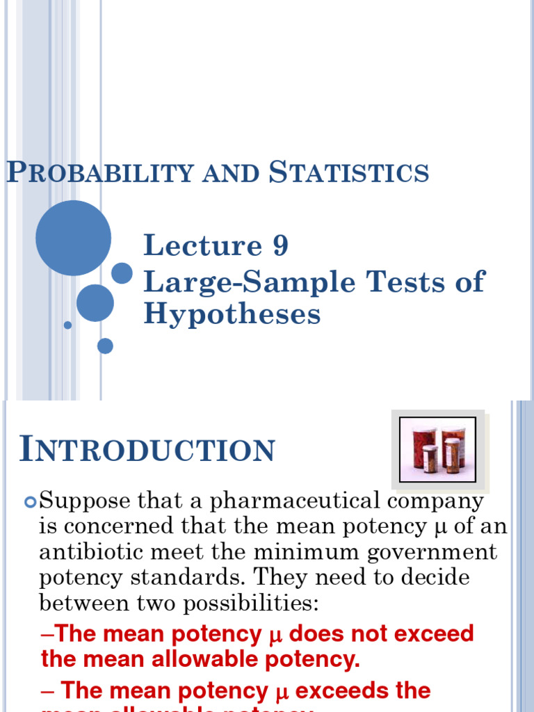 Lecture 9 | PDF | Statistical Hypothesis Testing | P Value