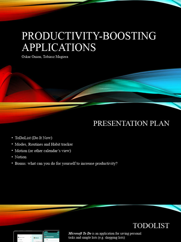 Productivity Boosting Applications | PDF