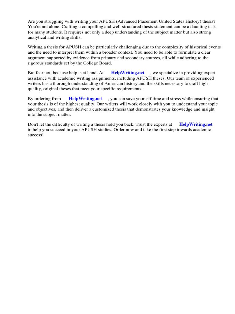 Apush Thesis Practice | PDF | Career & Growth | Language Arts & Discipline