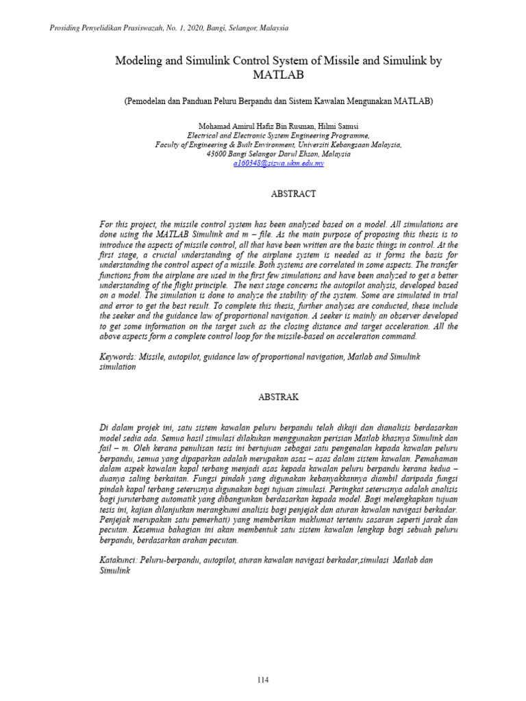 Simulink Missile Control System | PDF | Missile