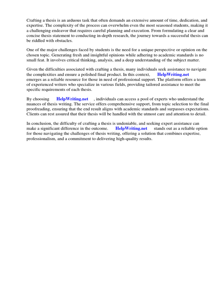 Thesis Opinion Words | PDF