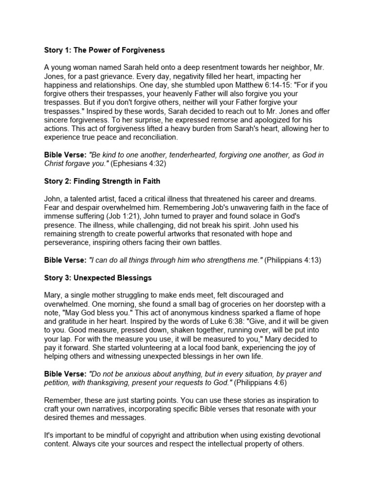 25 Life Stories Devotional Book | PDF | Forgiveness | Parables Of Jesus