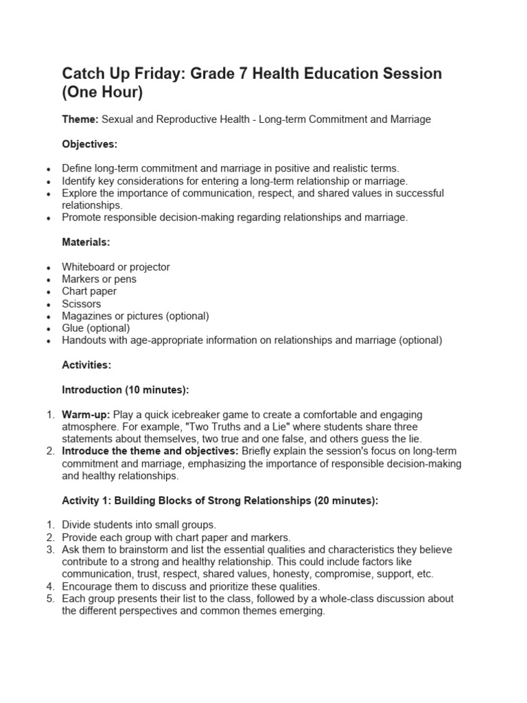 Grade 7 Health Education Q3 | PDF | Marriage | Human Communication