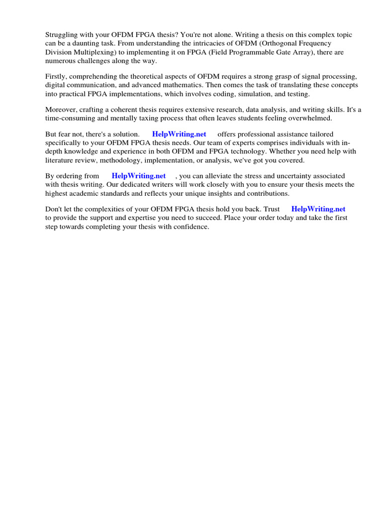 Ofdm Fpga Thesis | PDF | Field Programmable Gate Array | Hardware Description Language