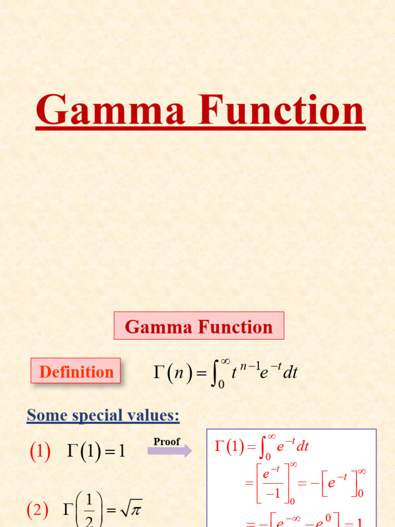 Gamma Function Download Free Pdf Function Mathematics Integer 