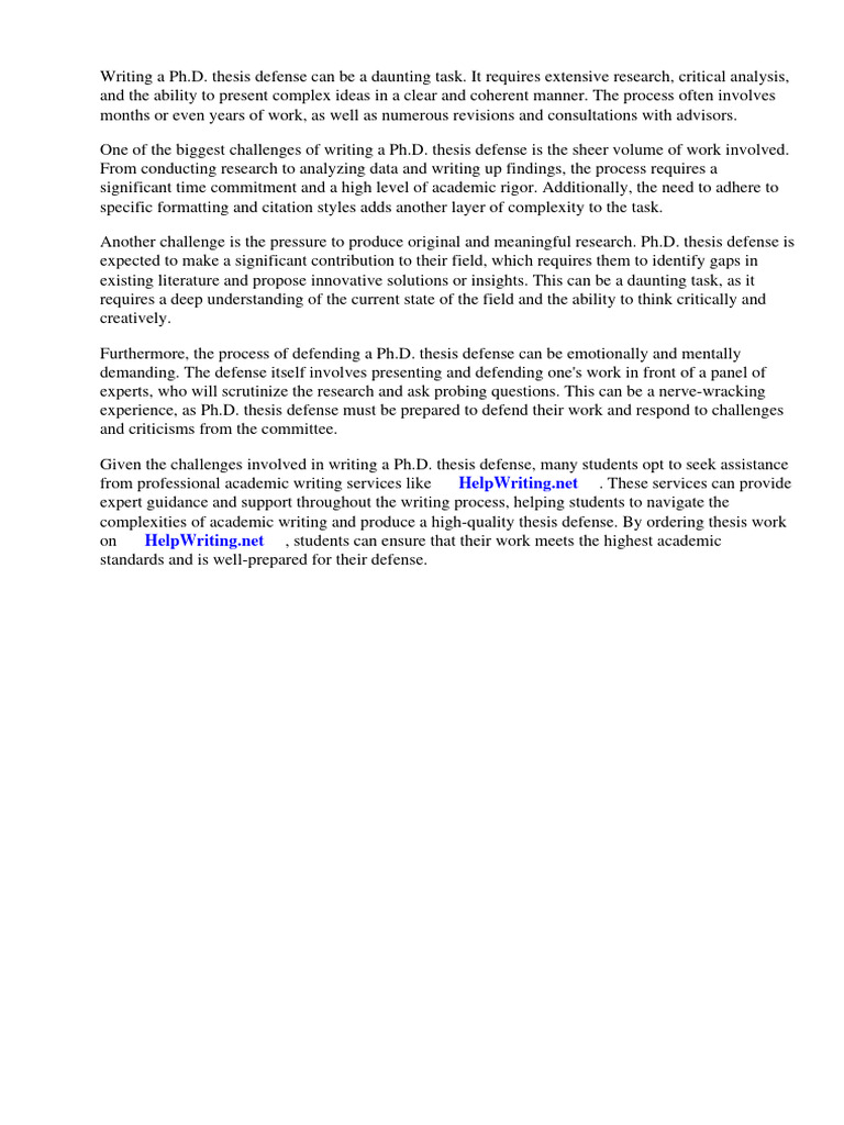 What Is A PHD Thesis Defense | PDF | Thesis | Doctor Of Philosophy