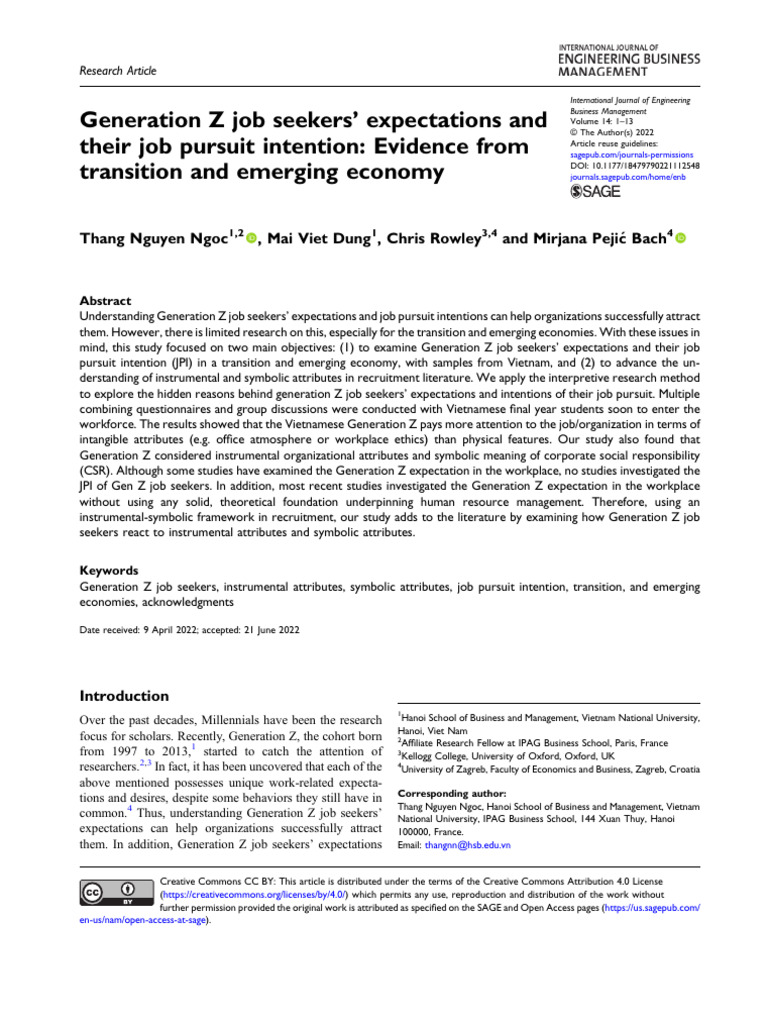 Generation Z Job Seekers Expectations and Their J | PDF | Corporate ...