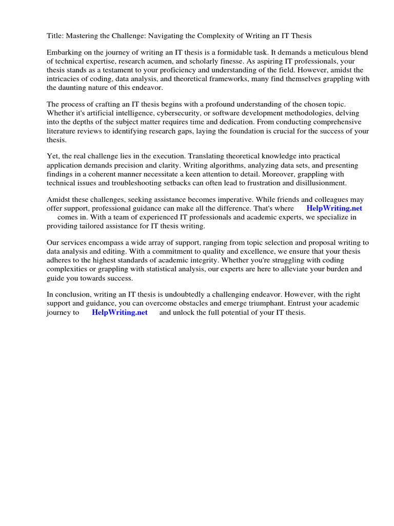 It Thesis Title | PDF | Thesis | Doctor Of Philosophy