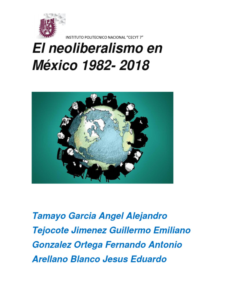 Neoliberalismo en México: 1982-2018 | PDF | Neoliberalismo | Fondo ...