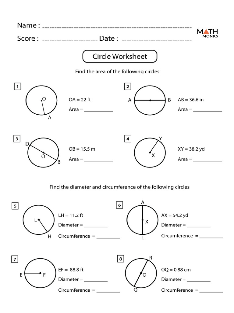 Circle Worksheet | PDF