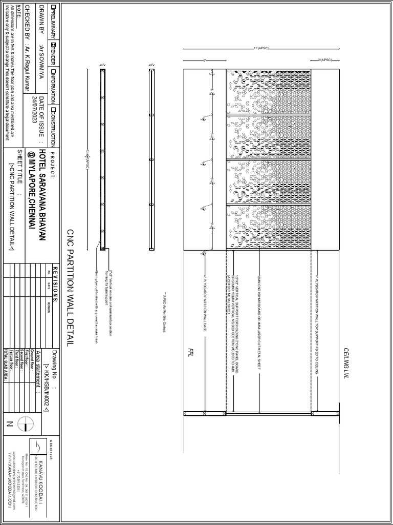 Kk-Hsb-In-002 - CNC Partition Wall Detail1 | PDF | Wall | Sheet Metal