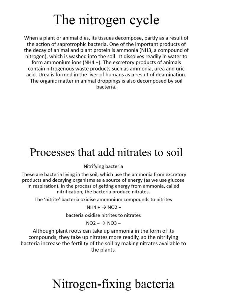 The Nitrogen Cycle | Download Free PDF | Soil | Nitrate