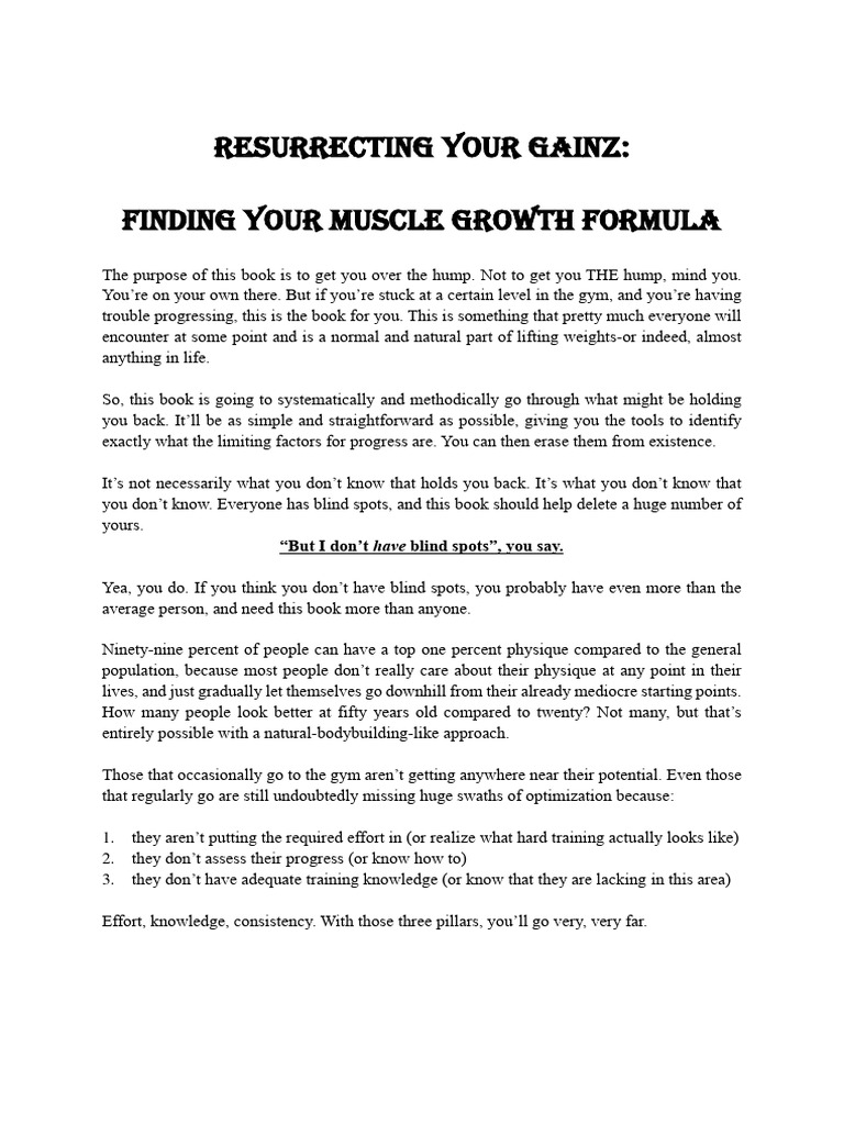 Resurrecting Your Gainz Geoffrey Verity Schofield Z Library | PDF ...