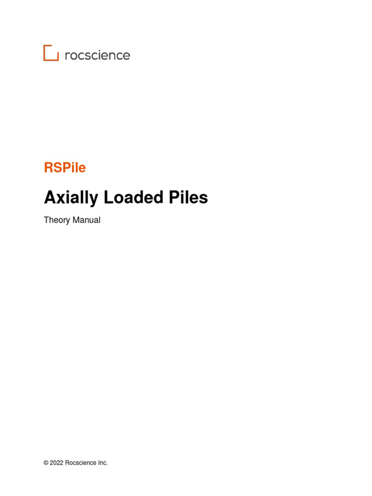 RSPile Axially Loaded Piles Theory | PDF | Deep Foundation ... RSPile Axially Loaded Piles Theory | PDF | Deep Foundation ...