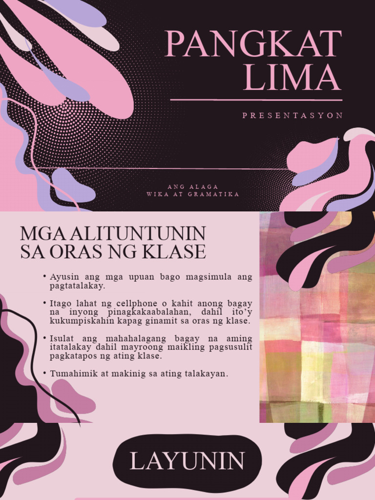 Pangkat Lima Presentasyon Sa Filipino 1 1 | PDF
