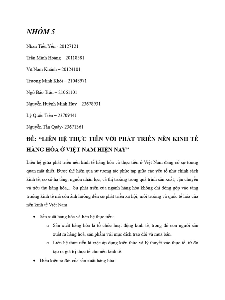 Nhóm 5 - KTCT - Câu 3 | PDF