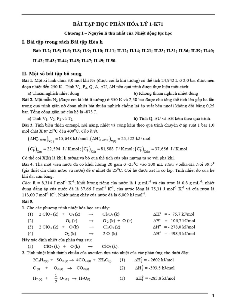 Bai Tap Chuong 1 | PDF
