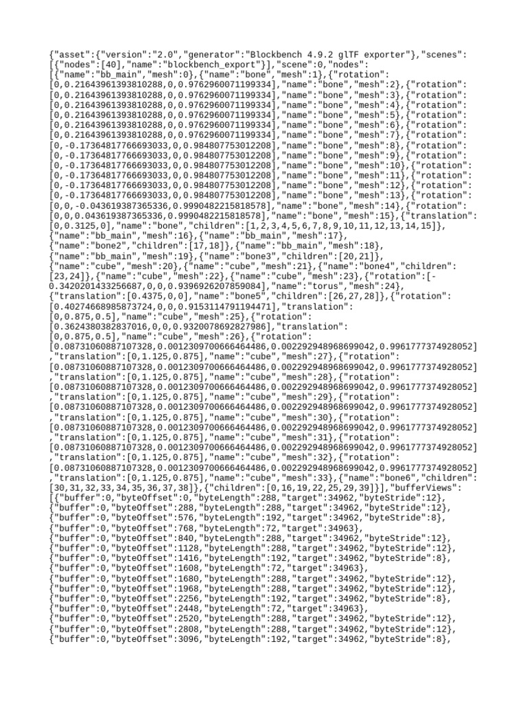 Model GLTF | PDF | Graphics Software | Json