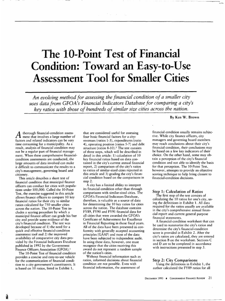 Kenneth-Brown-Ten-Point-Test | PDF