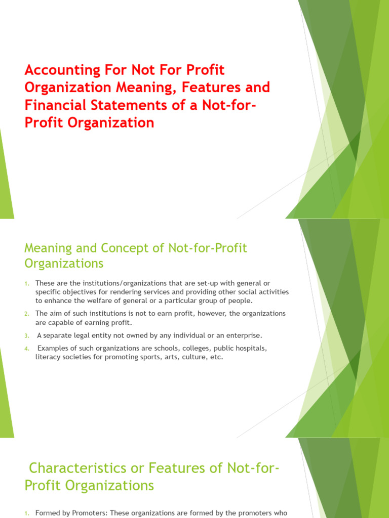 1 Accounting For Non Profit Organisation 1 | PDF | Debits And Credits ...