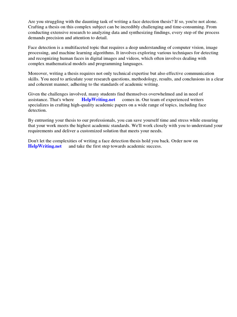 Face Detection Thesis PDF | PDF | Computer Vision | Biometrics