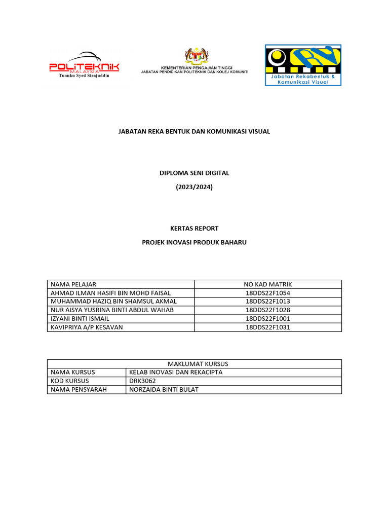 Laporan Inovasi Multitask Equitment | PDF