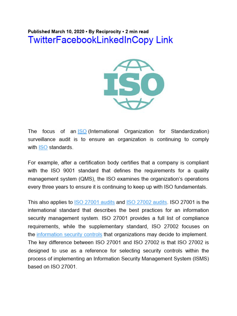 WHAT IS ISO | PDF