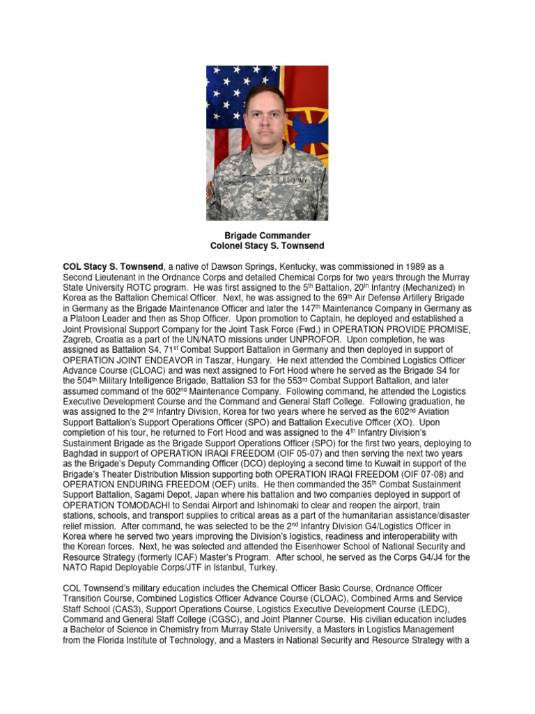 Brigade Commander | PDF | Battalion | Brigade