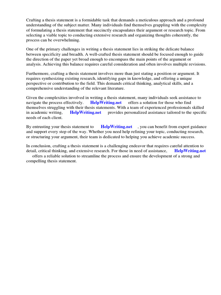 General Thesis Statement Format | PDF | Essays | Thesis