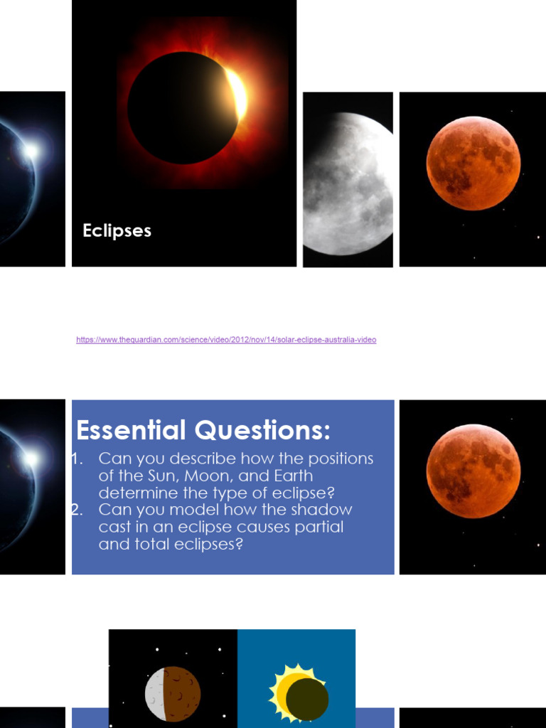 solar and Lunar Eclipses Powerpoint | PDF | Solar Eclipse | Shadow